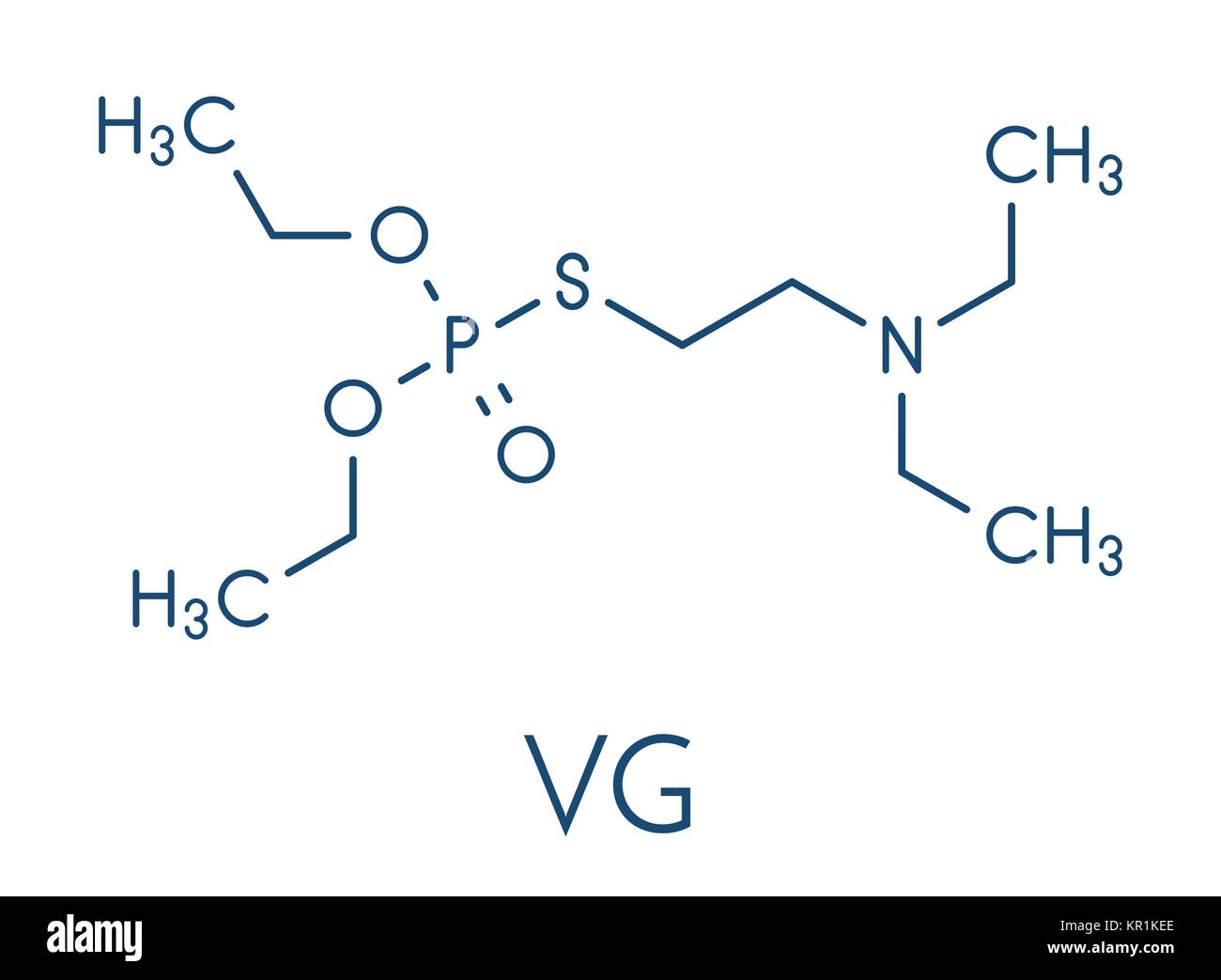 Amiton (VG) nerve agent molecule. Skeletal formula Stock Vector Image ...