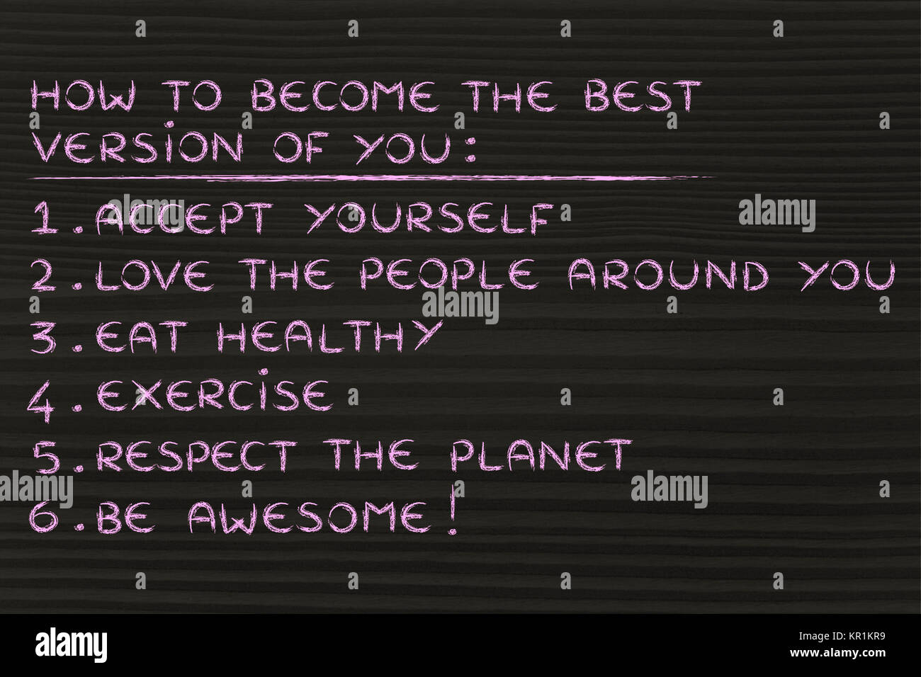 motivational list of resolution for happiness Stock Photo - Alamy