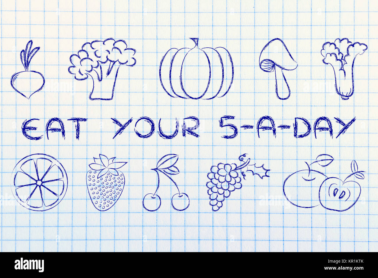 Healthy 5 a day hi-res stock photography and images - Alamy