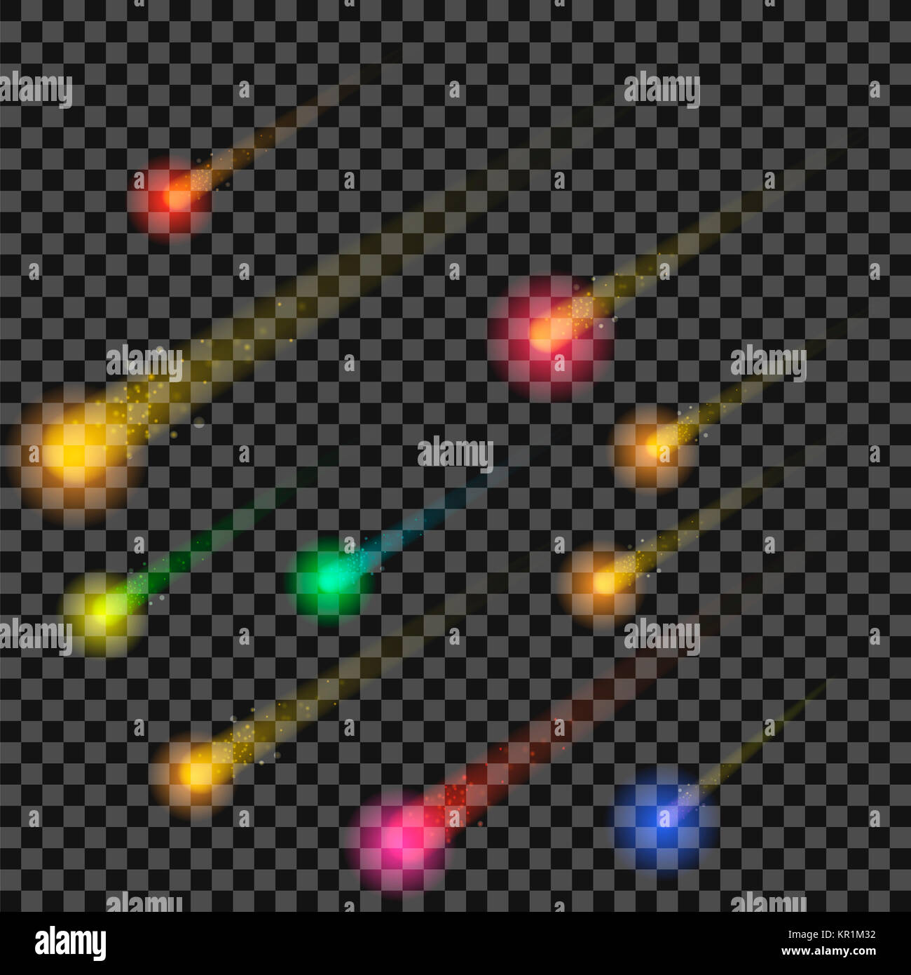 Colorful Stars Isolated. Meteorites Falling Stock Photo - Alamy