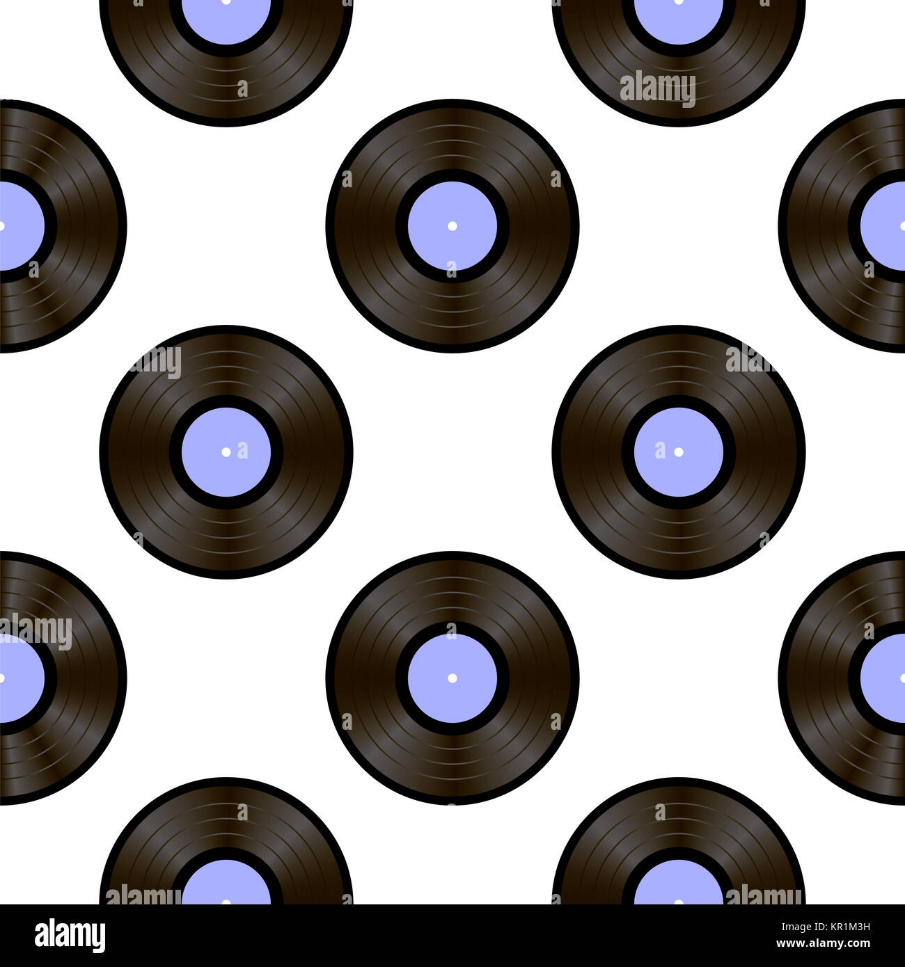 Retro Vynils. Sound Disc Seamless Pattern Stock Photo - Alamy