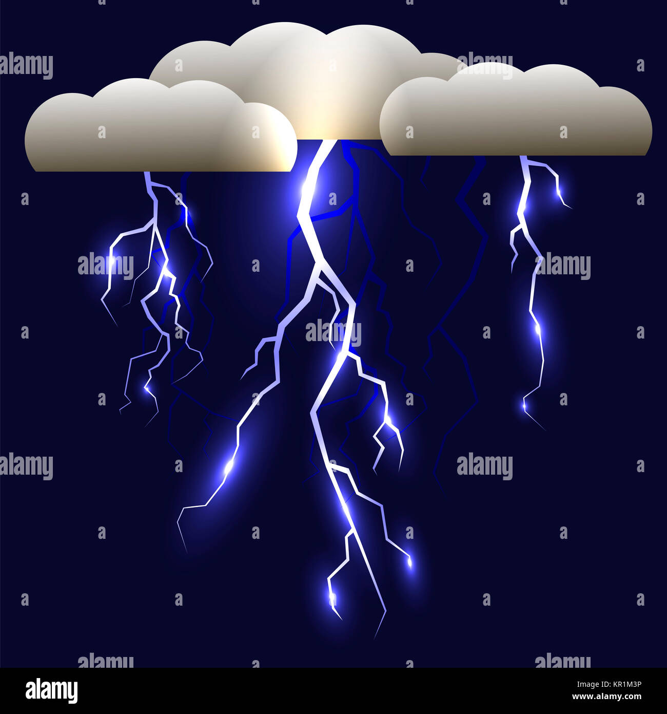 White Lightning Isolated Stock Photo - Alamy