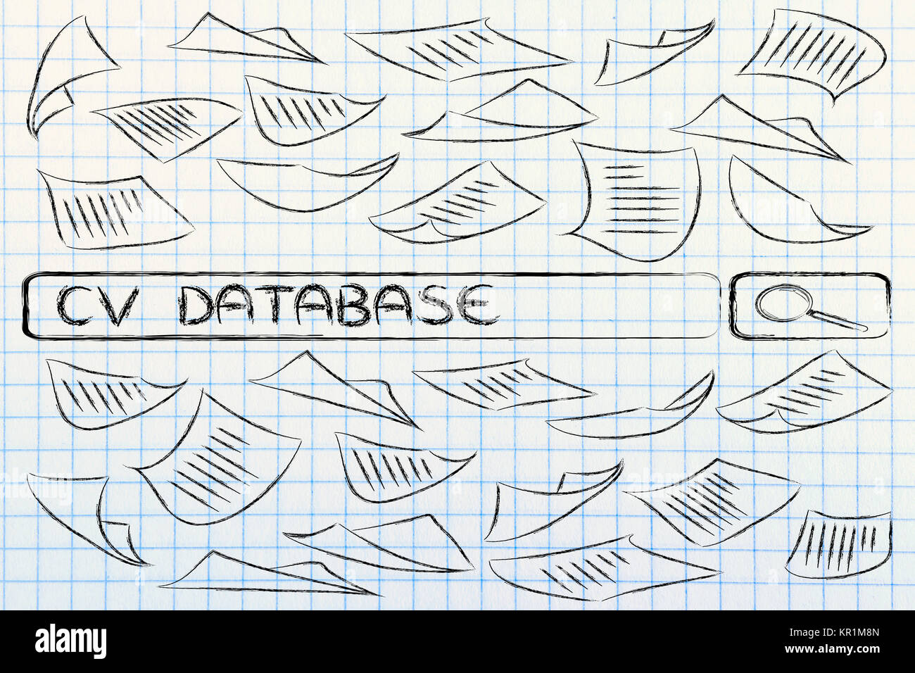 funny curriculum vitae overload around a search engine bar, the cv ...