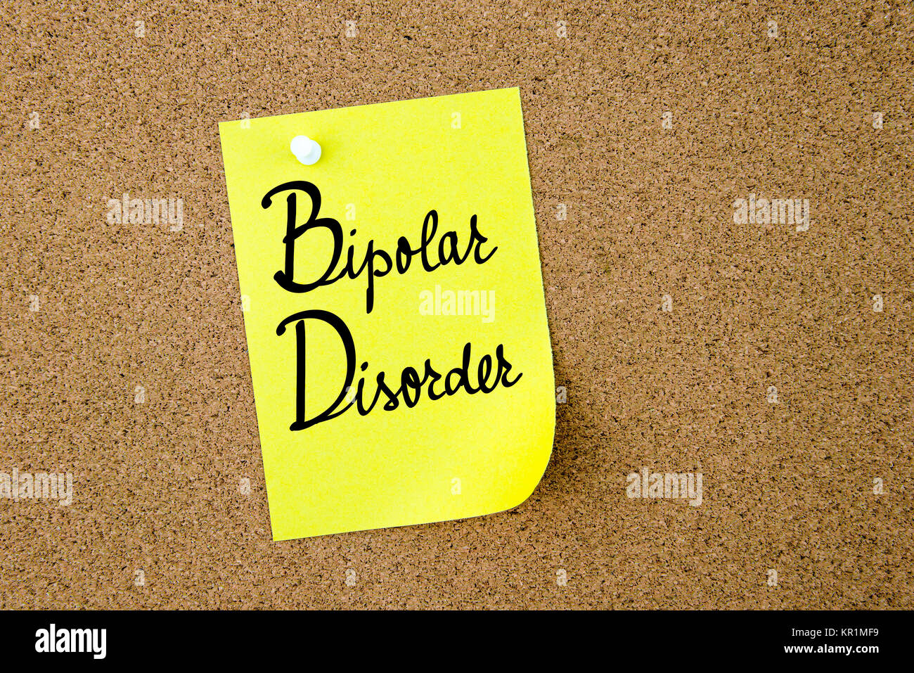 BD Bipolar Disorder written on yellow paper note Stock Photo - Alamy