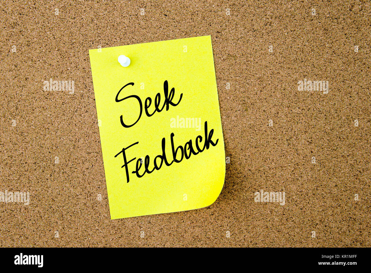 Seek Feedback written on yellow paper note Stock Photo - Alamy