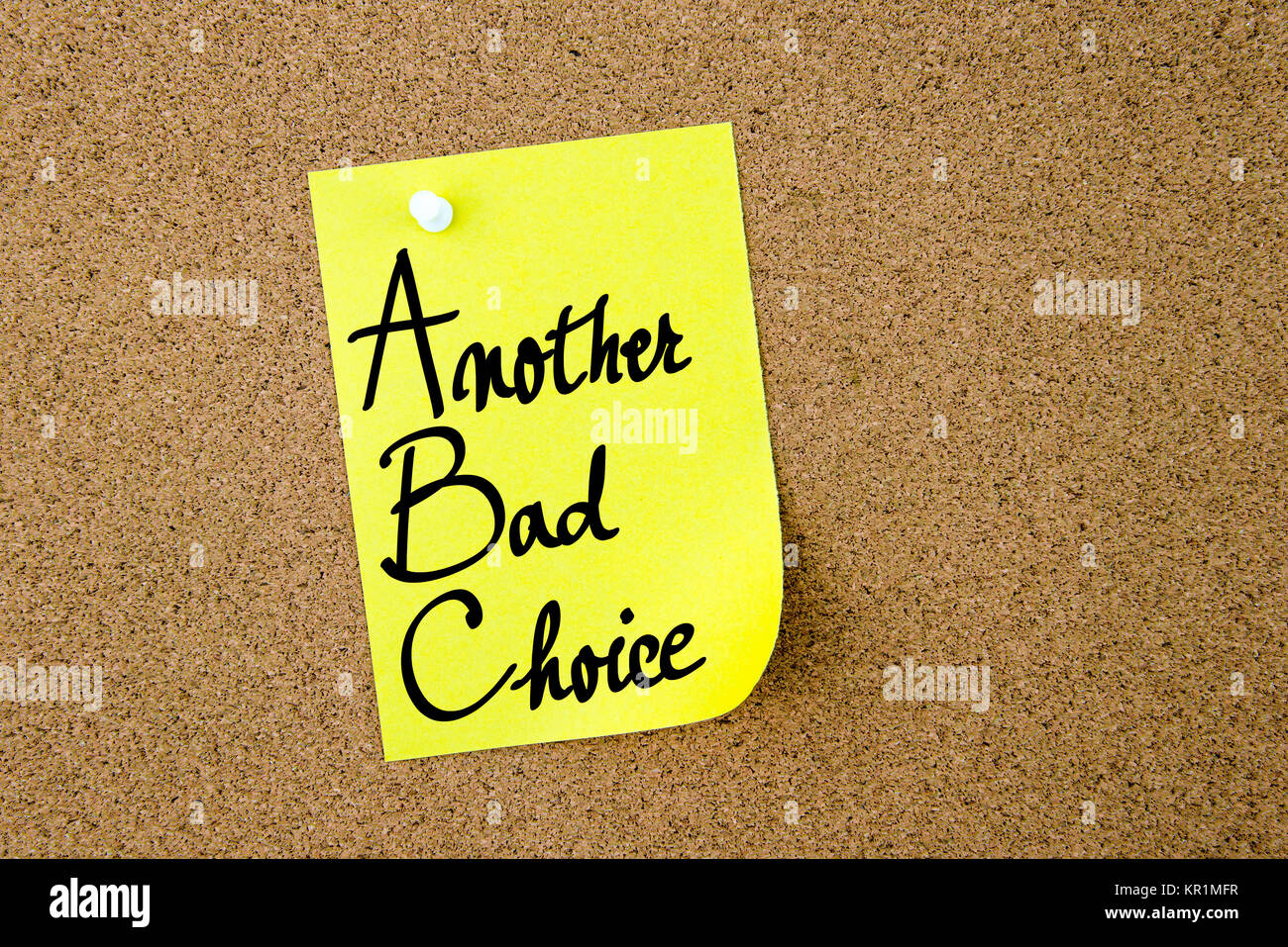 ABC Another Bad Choice written on yellow paper note Stock Photo - Alamy