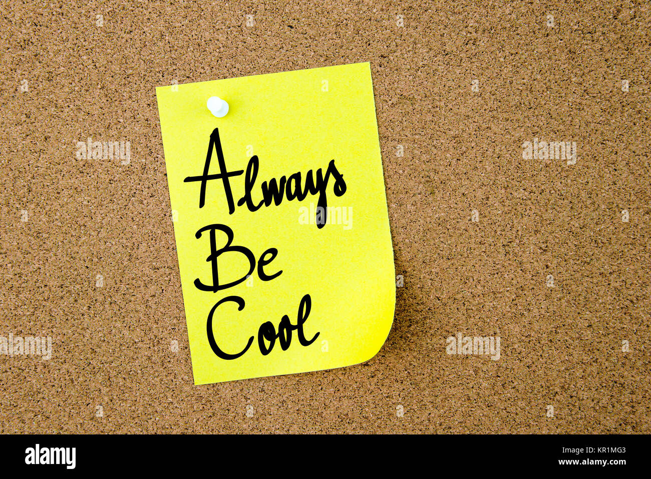 ABC Always Be Cool written on yellow paper note Stock Photo - Alamy