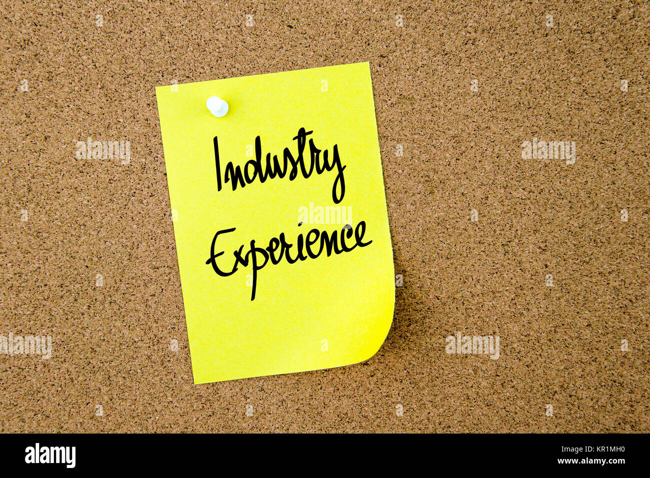 Industry Experience written on yellow paper note Stock Photo - Alamy