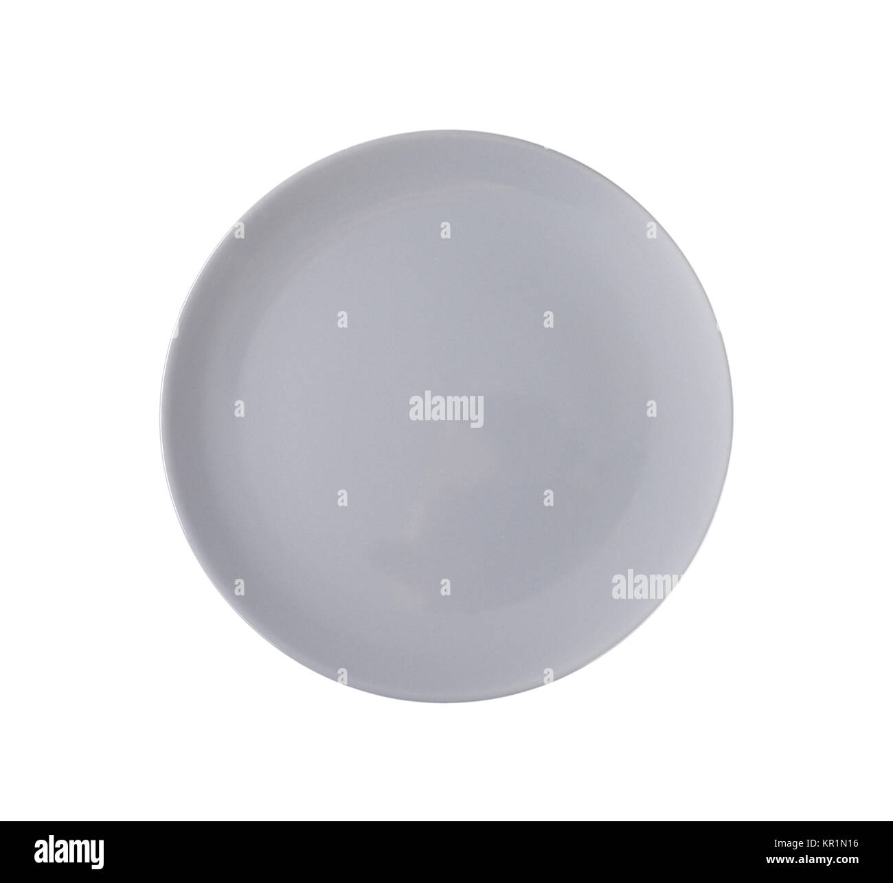 Round flat gray dinner plate Stock Photo - Alamy