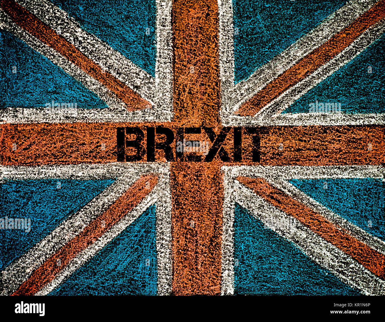 BREXIT concept over British Union Jack flag Stock Photo - Alamy