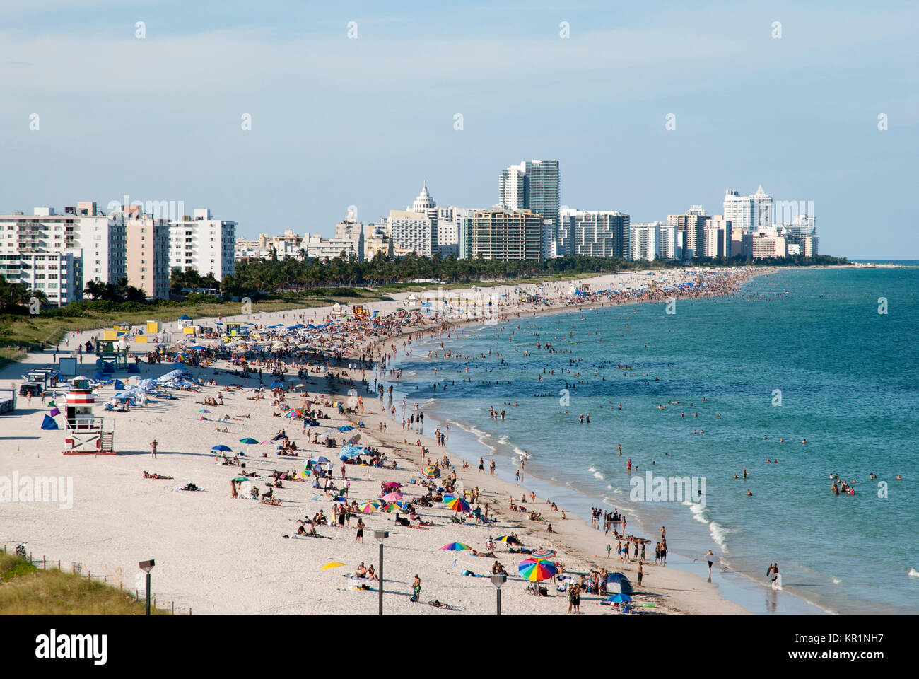 Sunny warm October day in Miami South Beach (Florida Stock Photo - Alamy