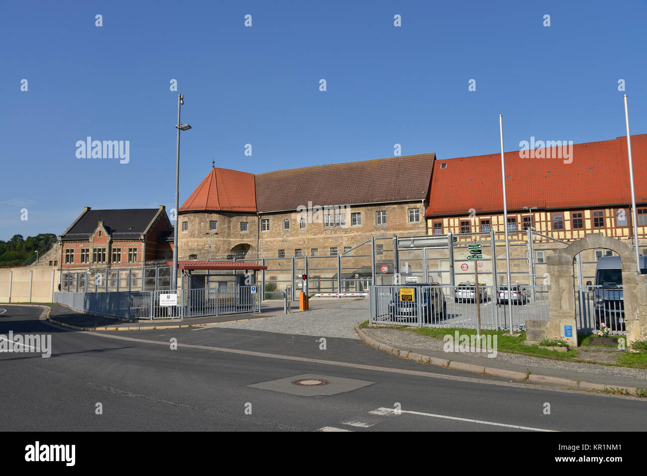 Prison, field Untermass, Thuringia, Germany, Justizvollzugsanstalt ...
