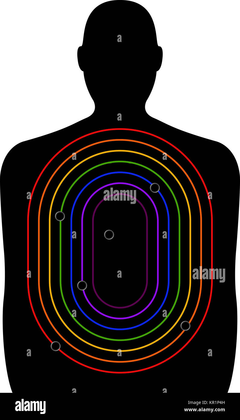 Homophobic Gun Crime - Shooting Range Target with |Rainbow Colours ...