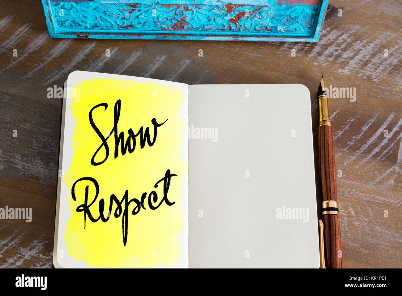 Text Show Respect handwritten on notebook Stock Photo - Alamy