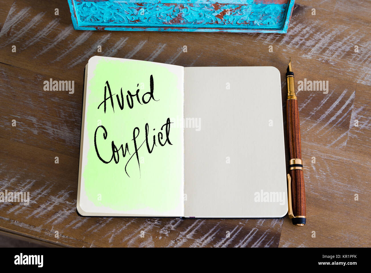 Handwritten Text Avoid Conflict Stock Photo - Alamy