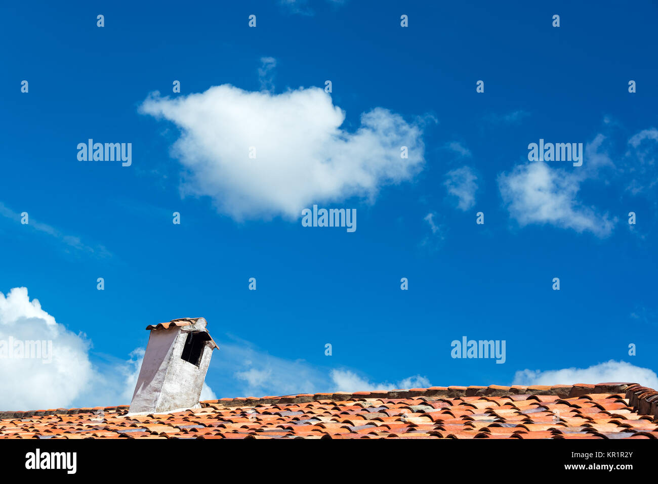 Colonial Roof and Sky Stock Photo - Alamy