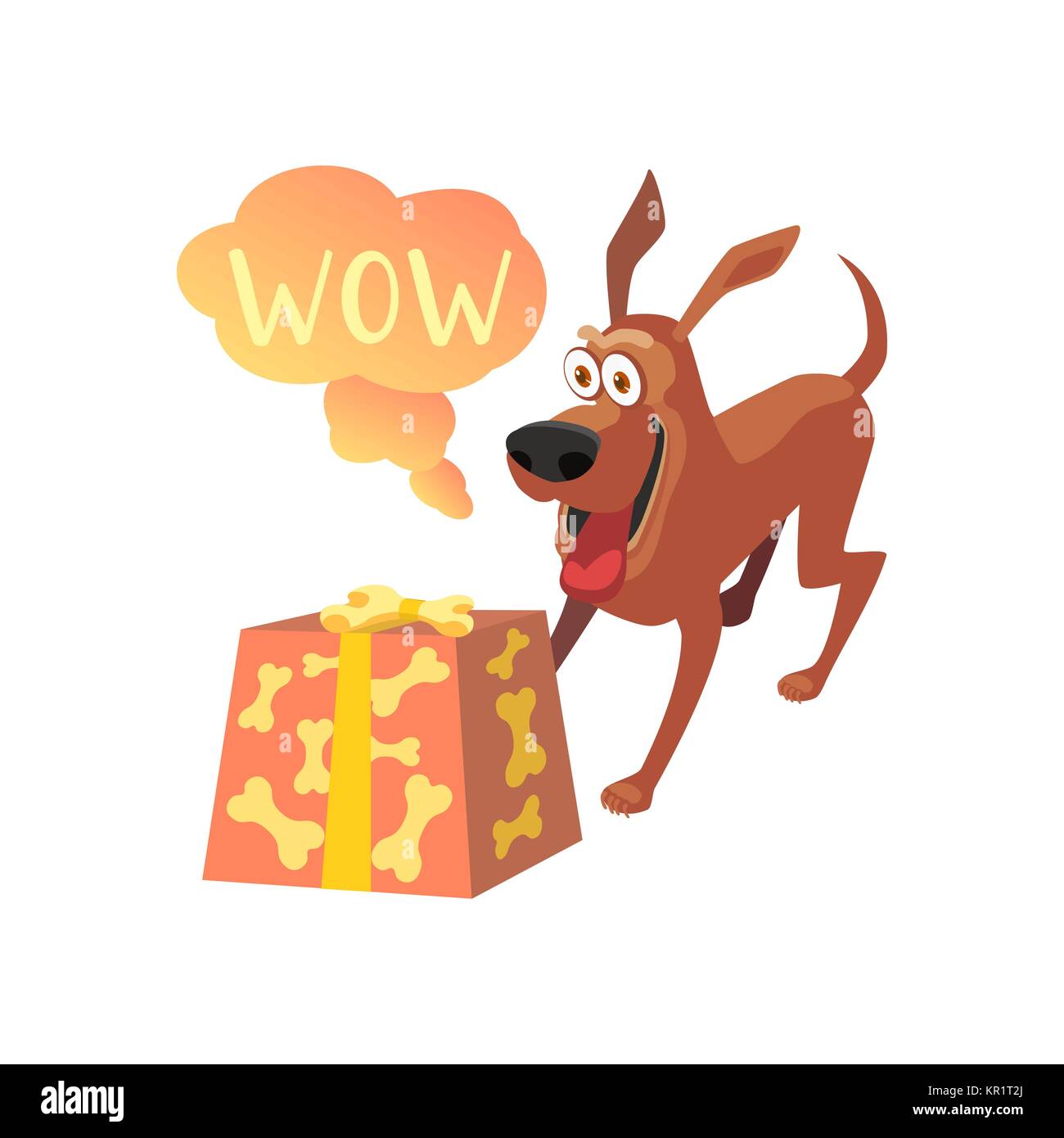 Cartoon illustration funny surprised dog hi-res stock photography and ...