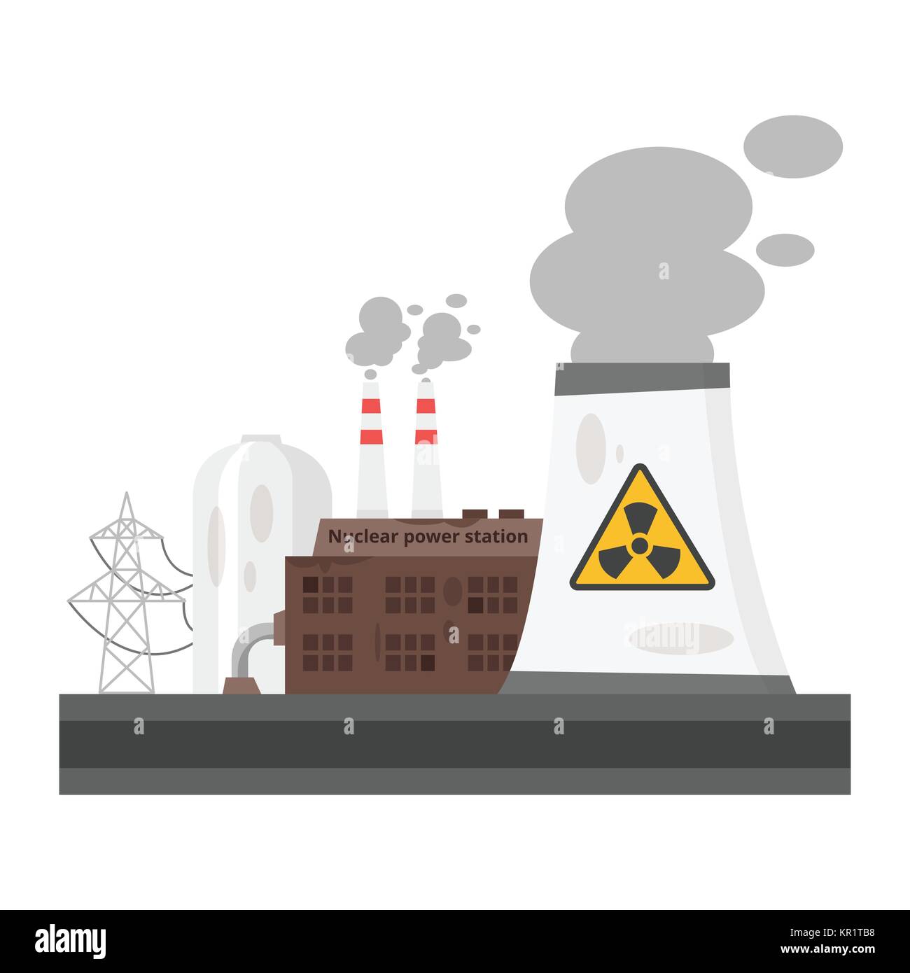 old nuclear power plant Stock Vector Image & Art - Alamy
