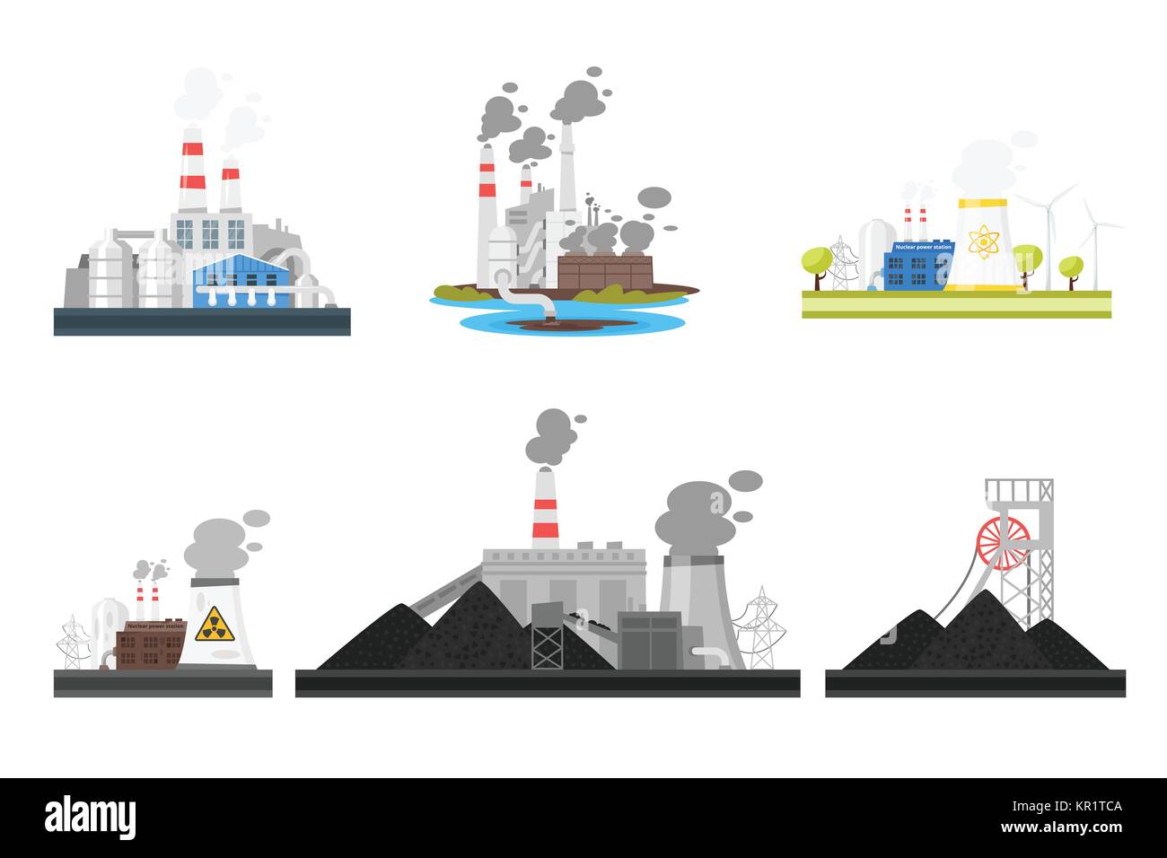 Industrial factory building background Cut Out Stock Images & Pictures ...