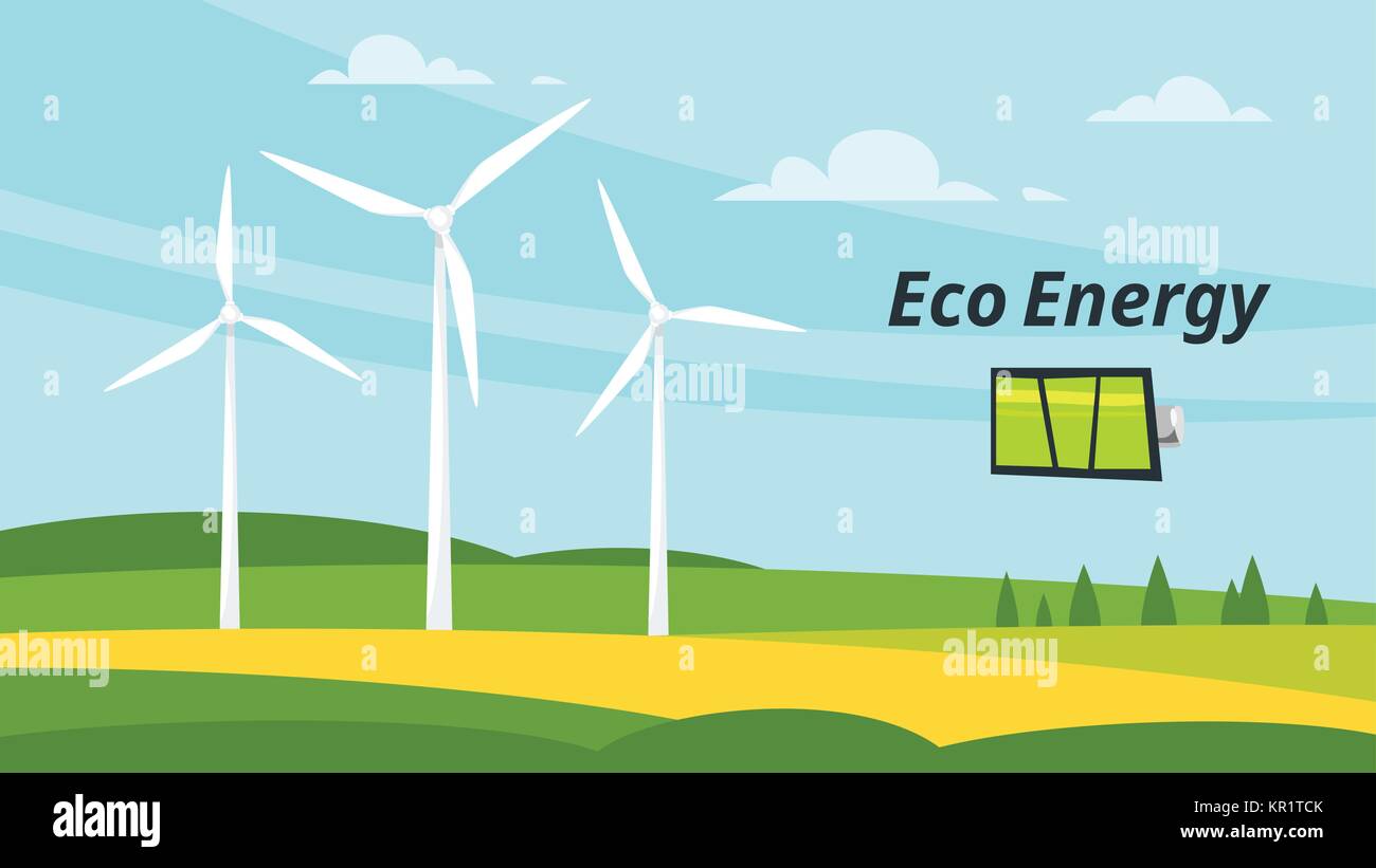 Modern wind mill Stock Vector Images - Alamy