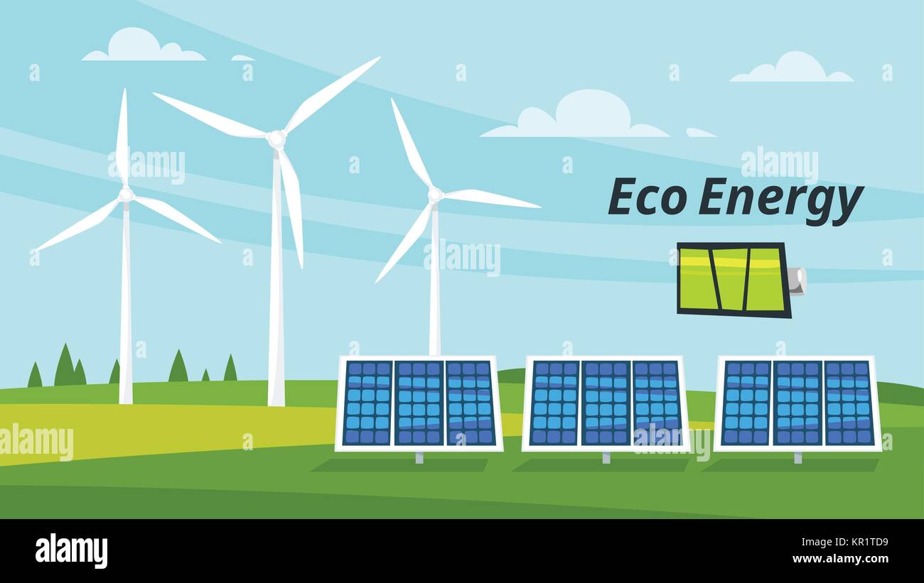 Wind plant green energy Stock Vector Images - Alamy