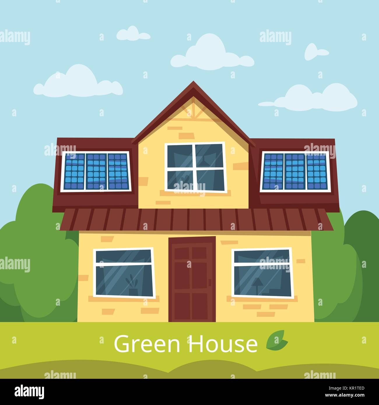 Environment friendly solar panels Stock Vector Images - Alamy