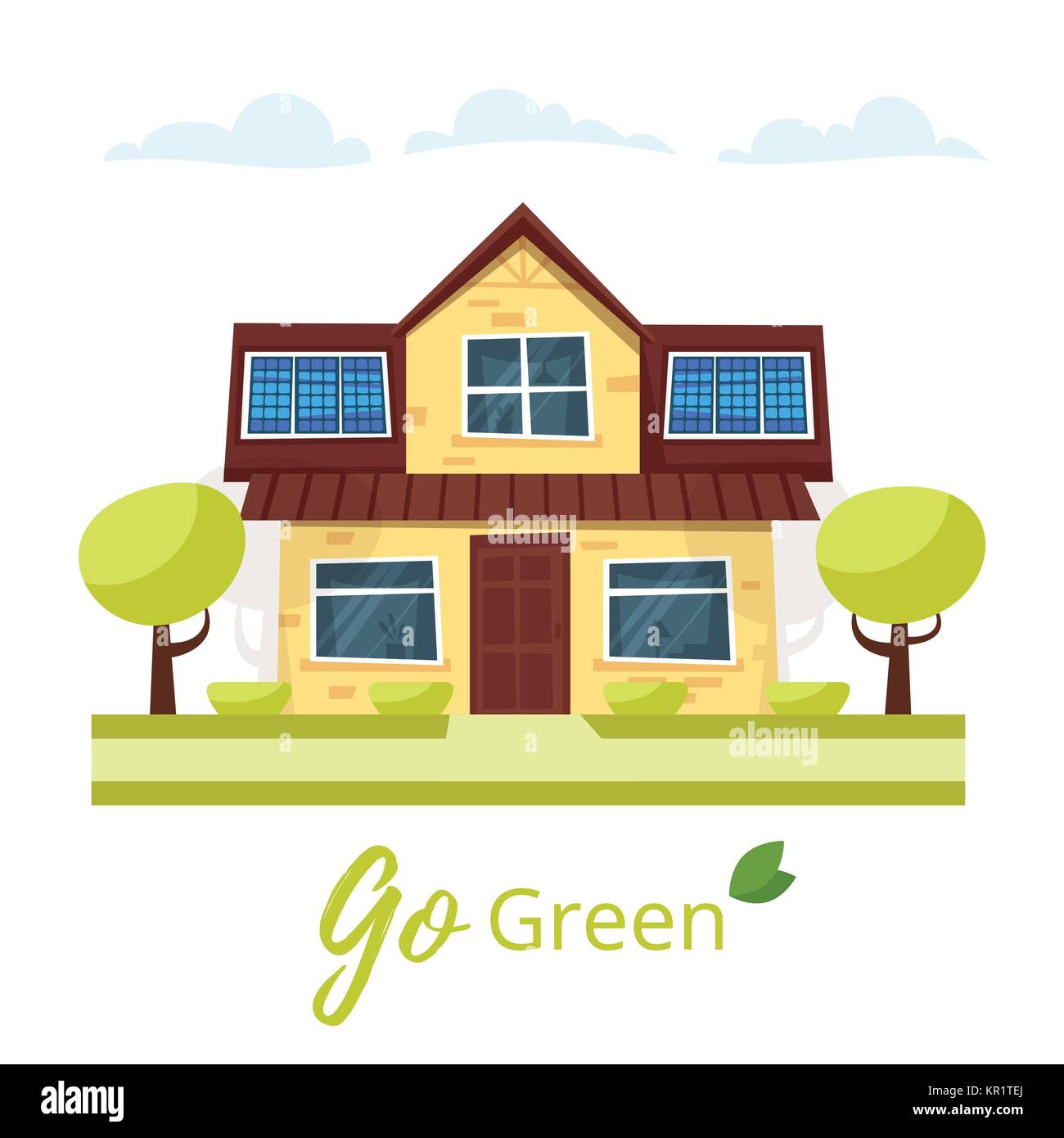 Solar panels eco friendly Stock Vector Images - Alamy