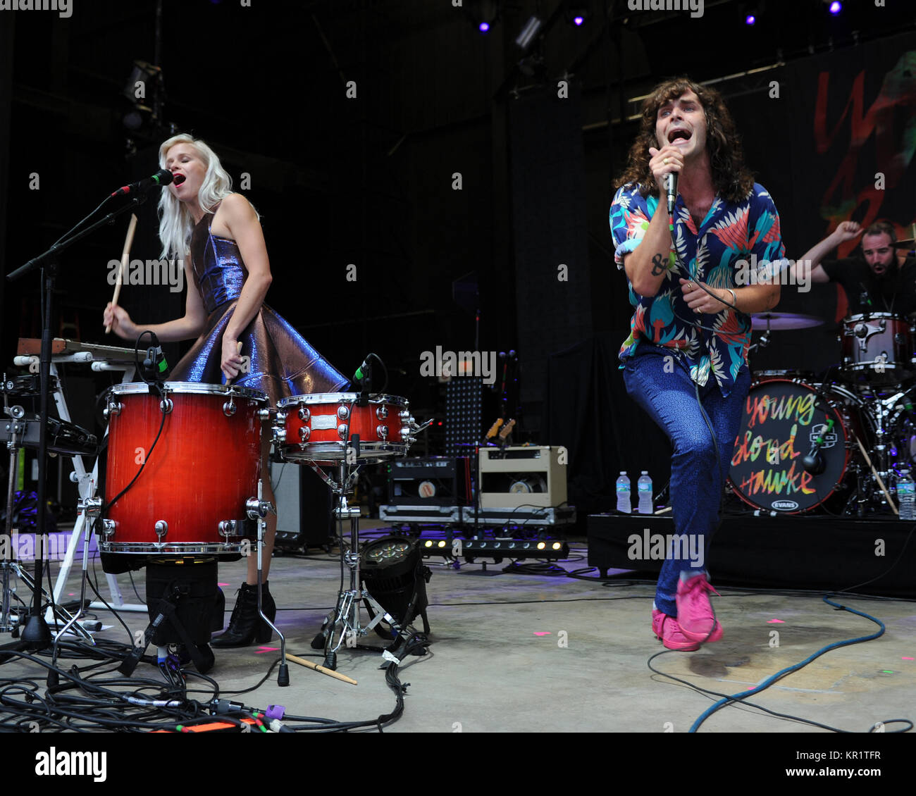 BOCA RATON - AUGUST 15: Alice Katz and Sam Martin of Youngblood Hawke ...