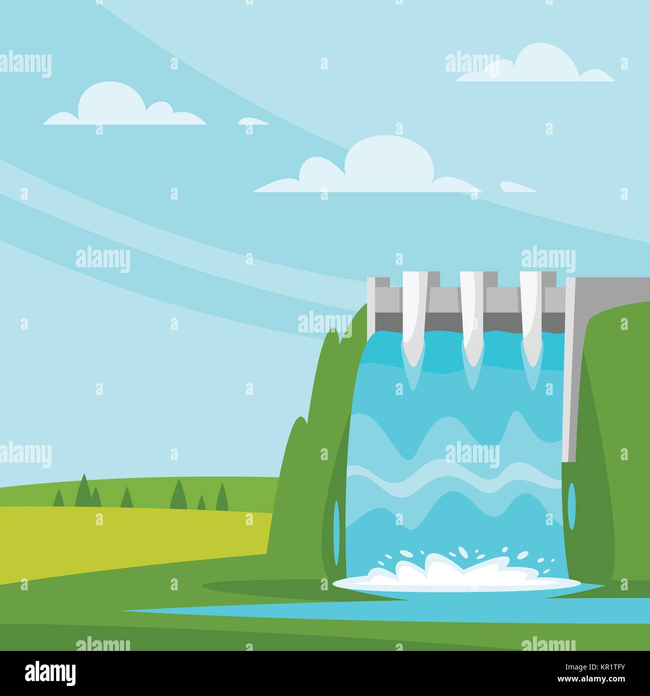 Dam electric water Stock Vector Images - Alamy