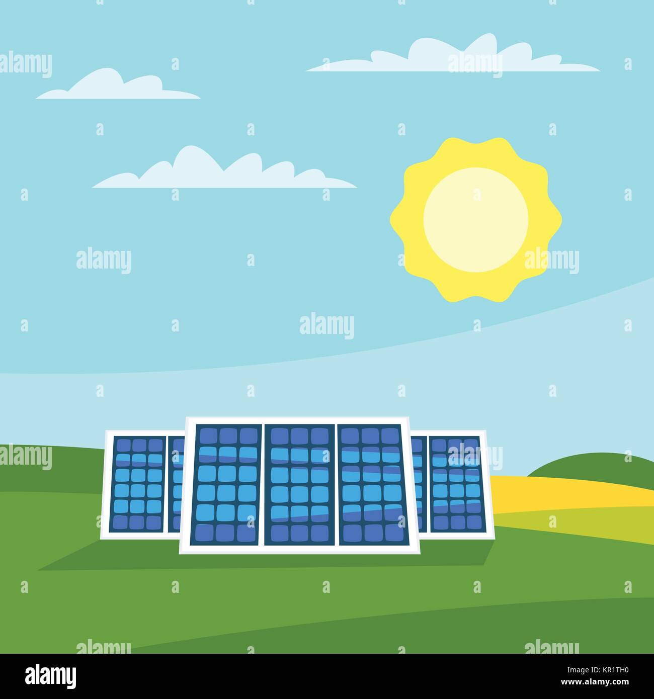 Solar power panels in Stock Vector Images - Alamy