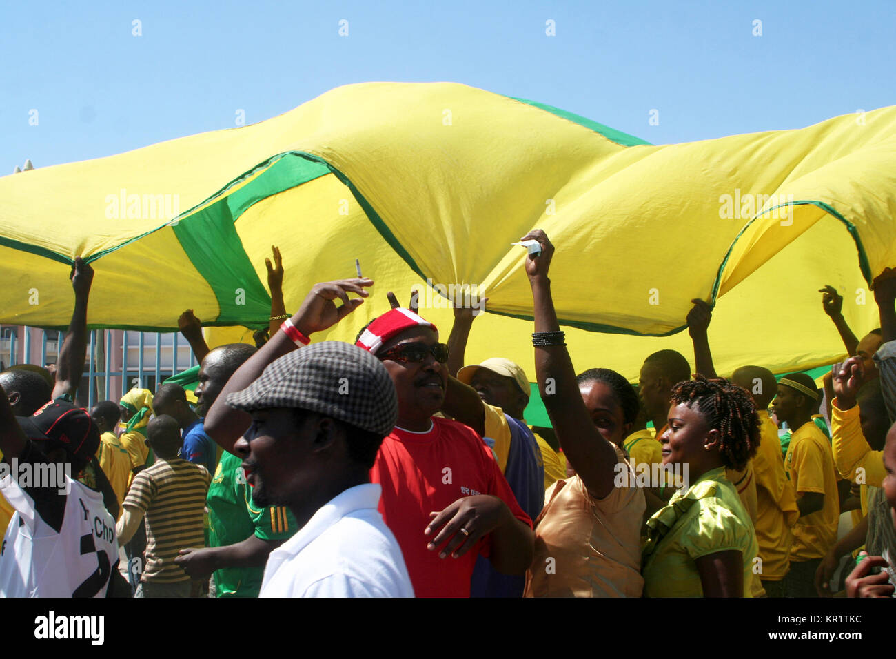 Soccer fans at National stadium in a Dar es Salaam, Tanzania Stock ...