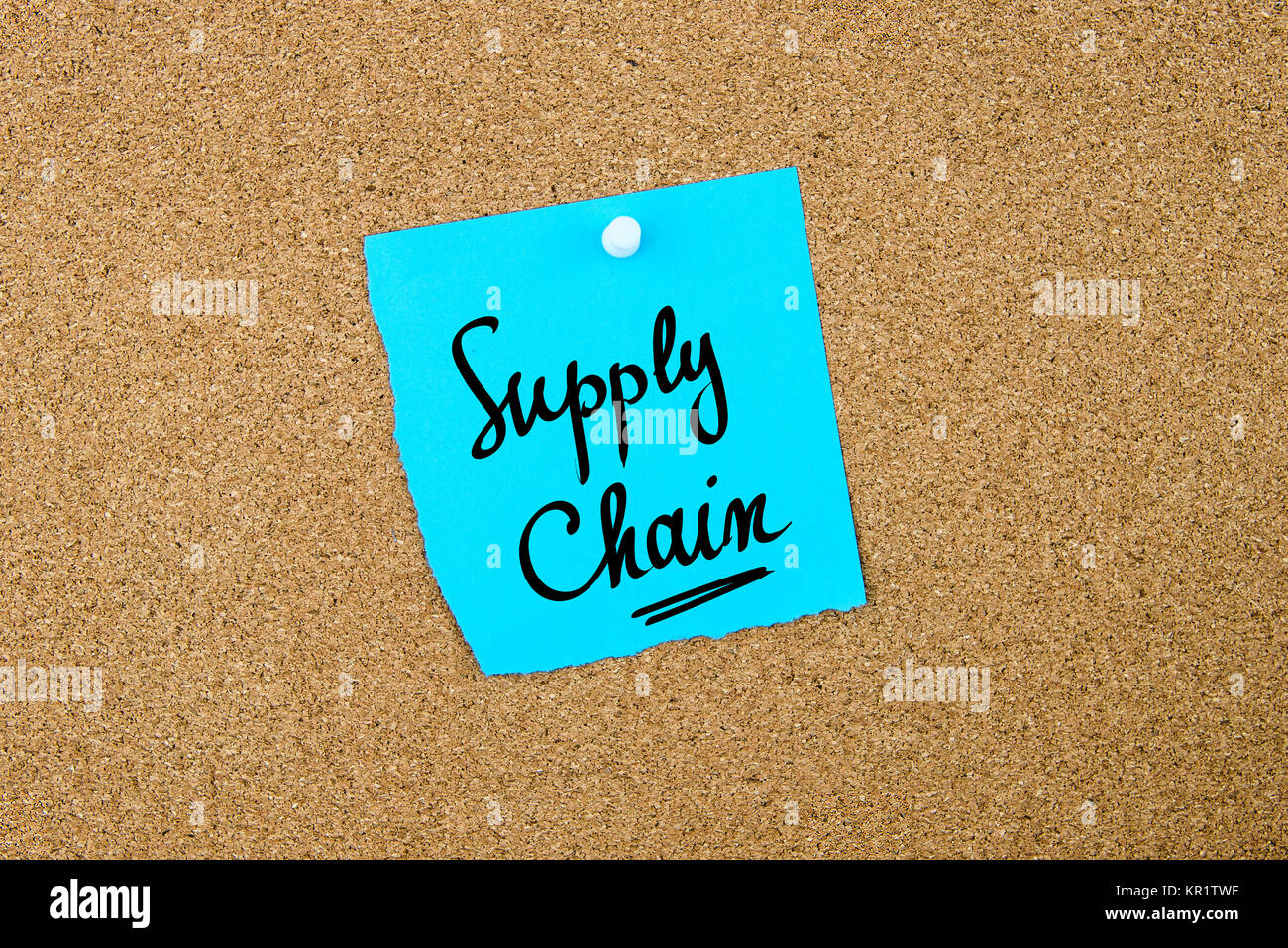 Supply Chain written on blue paper note Stock Photo - Alamy