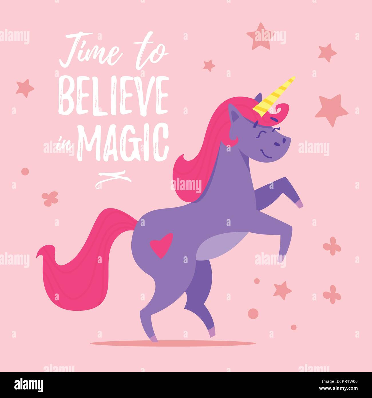 Cute magic unicorn icon Stock Vector Images - Alamy