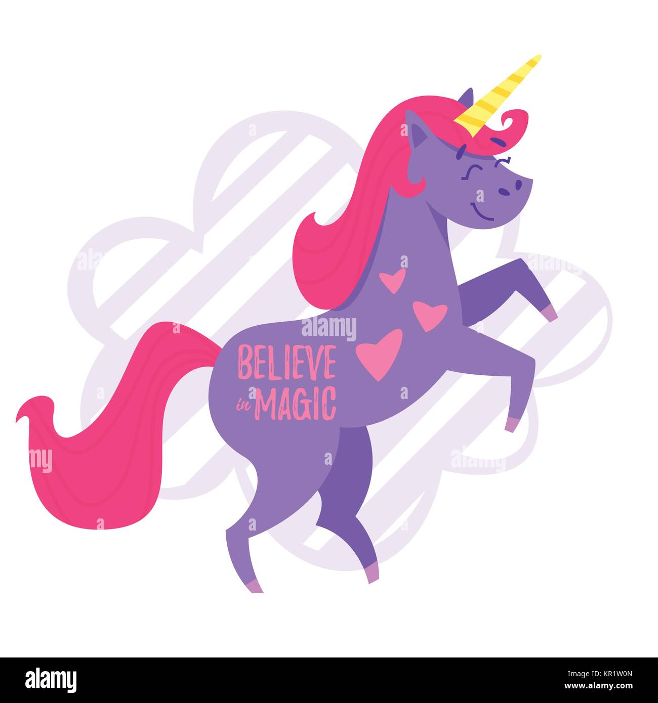 Funny magic unicorn cute Cut Out Stock Images & Pictures - Alamy