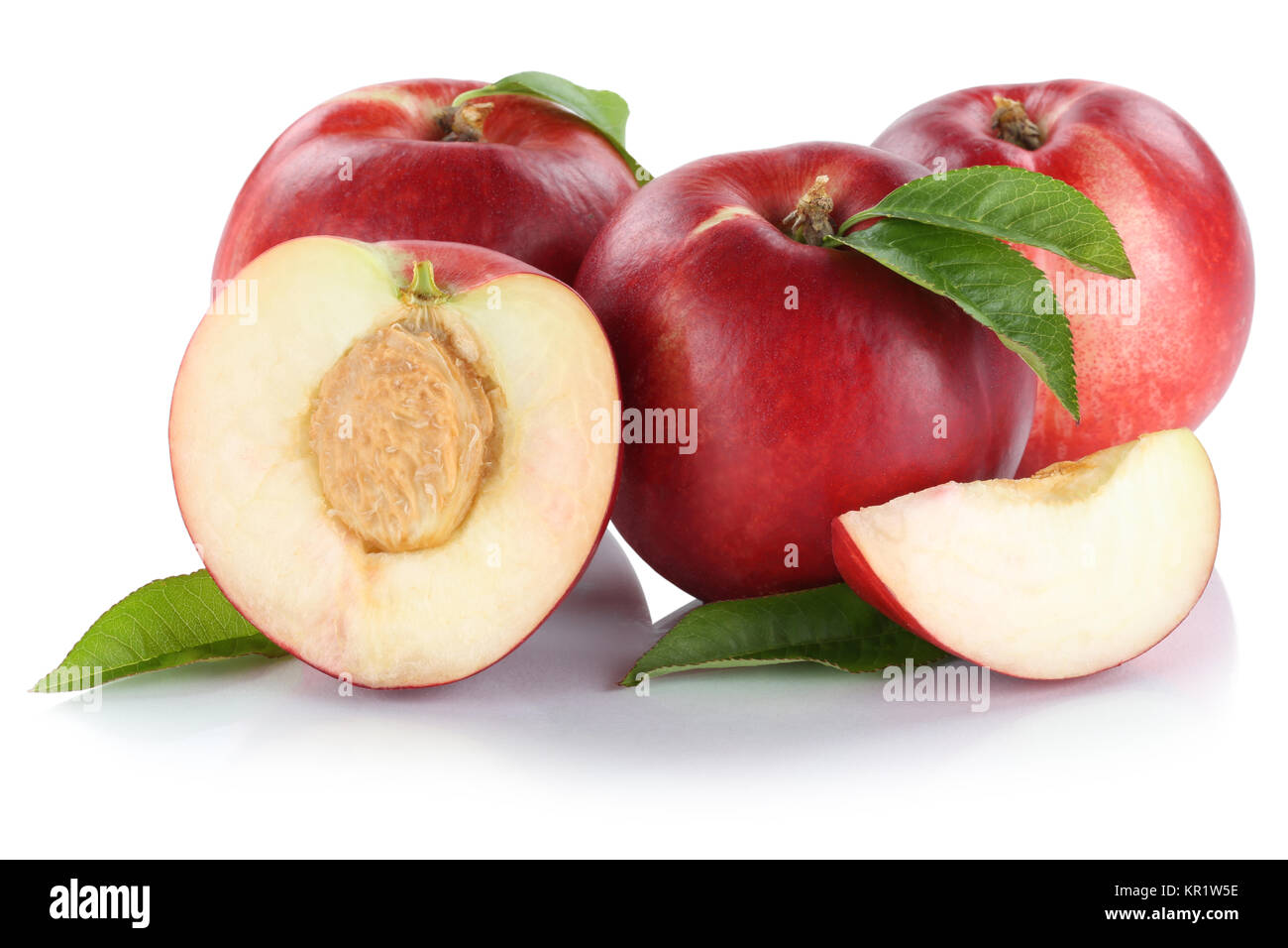 nectarine nectarine fruit isolated fresh fruits cut half exempted cut ...