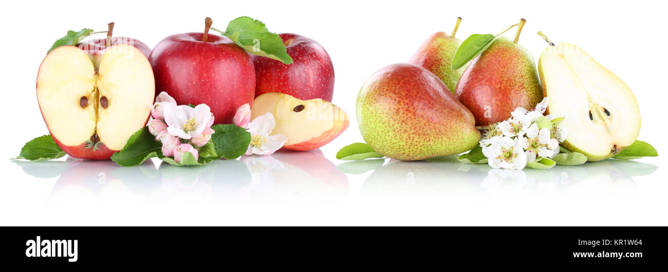 apple and pear apple pear fruit red fruit fruit cut cut Stock Photo - Alamy