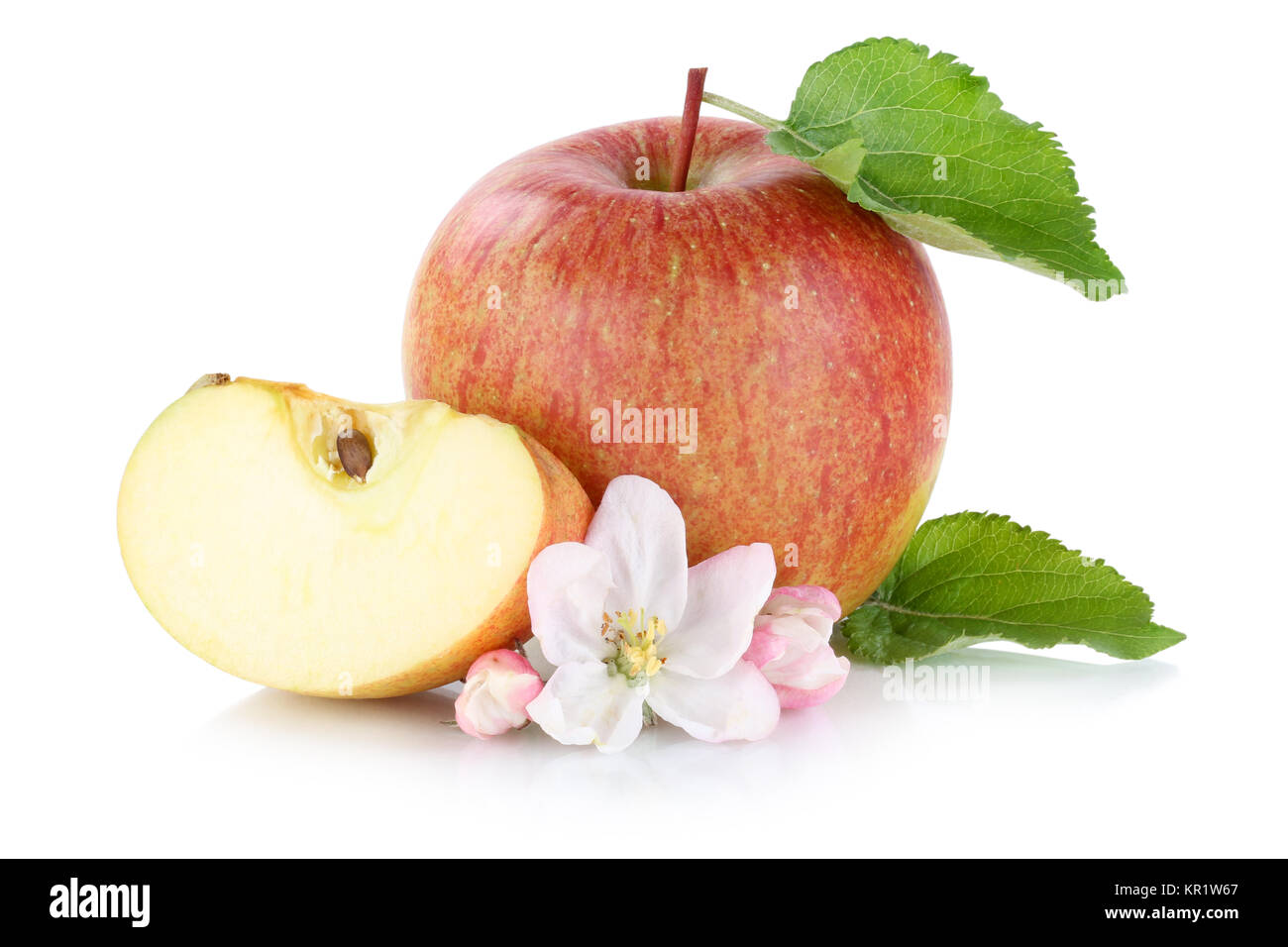 apple fruit cut cutout cutouts cut isolated Stock Photo - Alamy