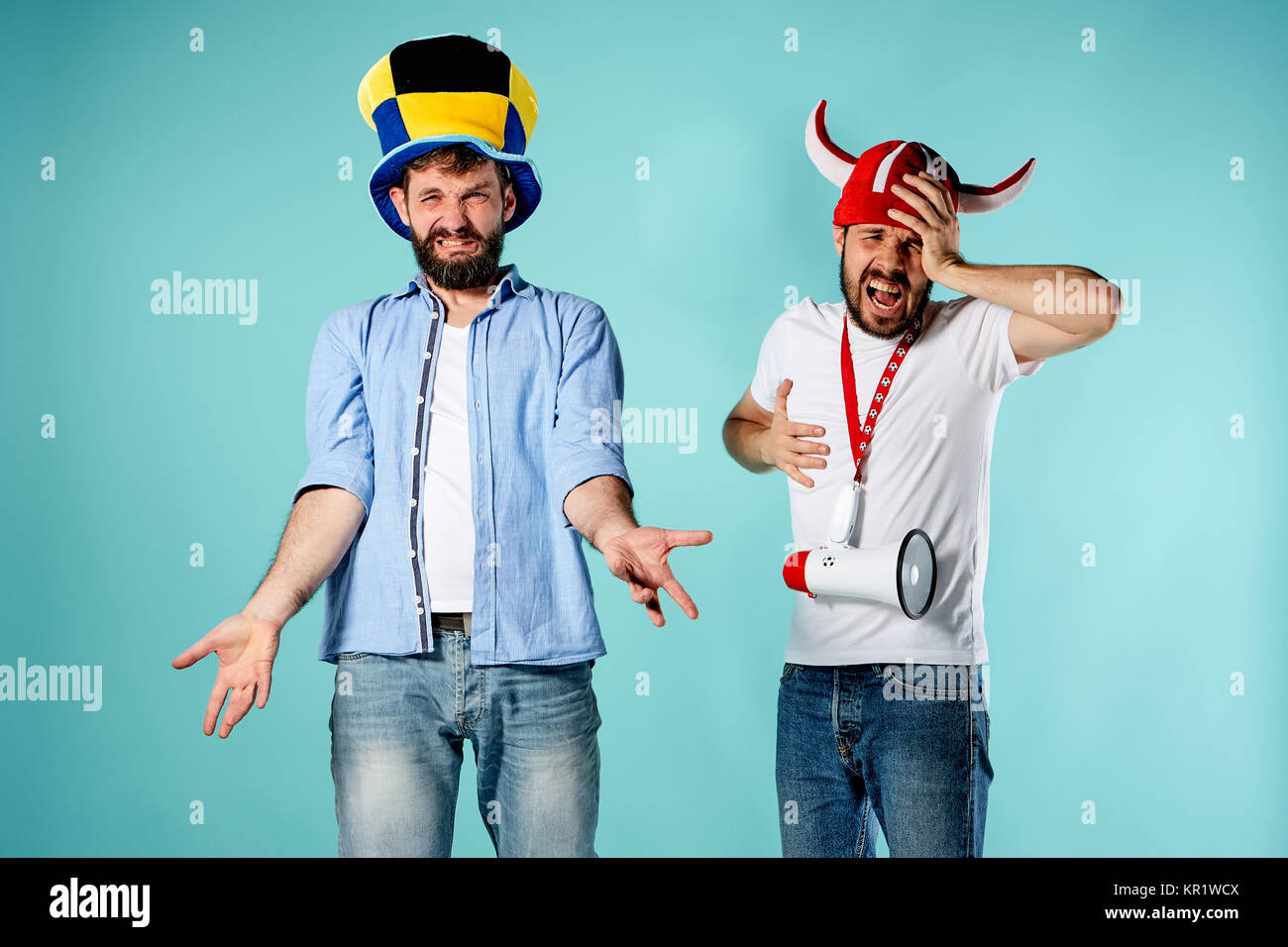 Worried excited football fans hi-res stock photography and images - Alamy