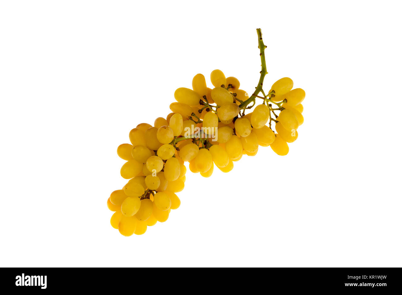 fresh, amber yellow grapes isolated on white background Stock Photo - Alamy