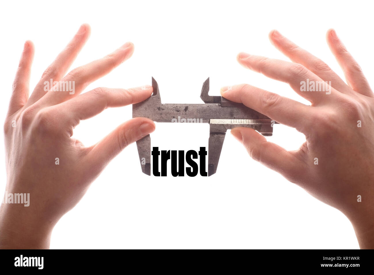 Less trust concept Stock Photo - Alamy