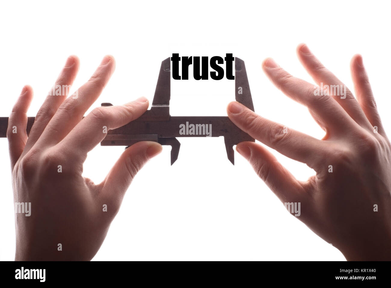 Less trust concept Stock Photo - Alamy