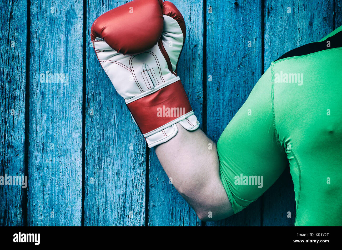 Man's hand in a boxing glove Stock Photo - Alamy