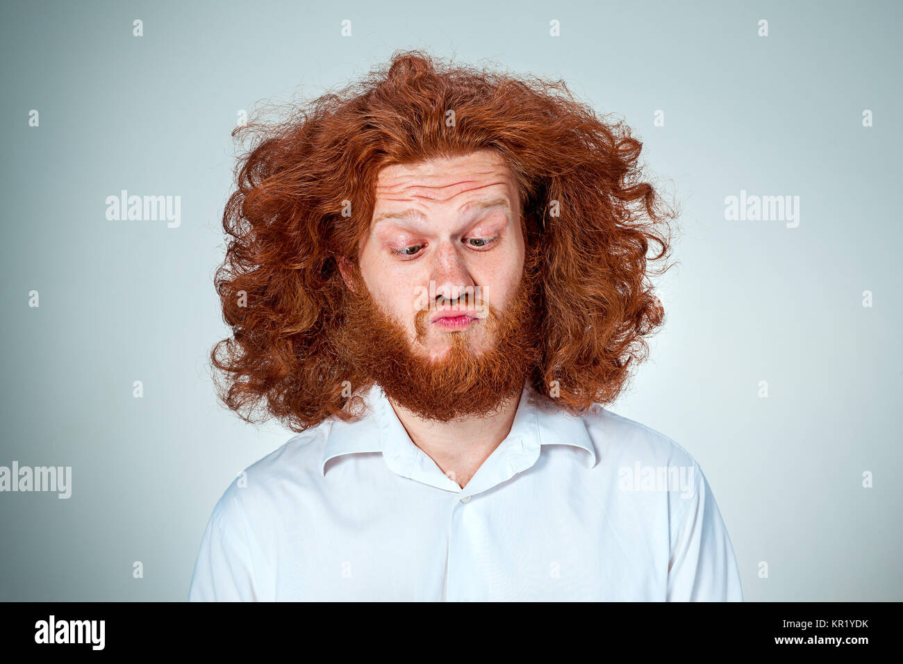 The portrait of disgusted man Stock Photo - Alamy