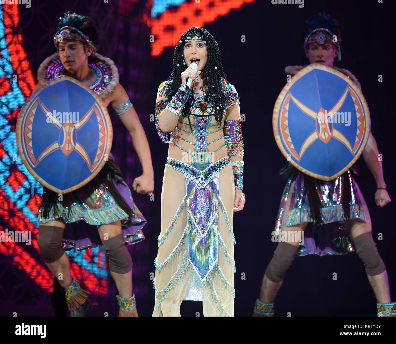 ATLANTA, GA - MAY 12: American singer and actress Cher performs at ...