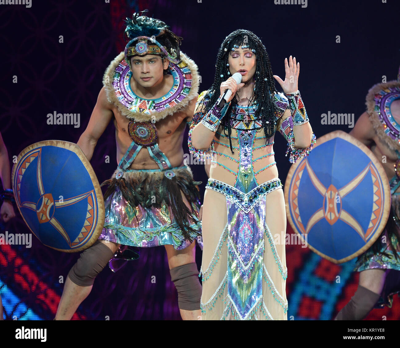 ATLANTA, GA - MAY 12: American singer and actress Cher performs at ...