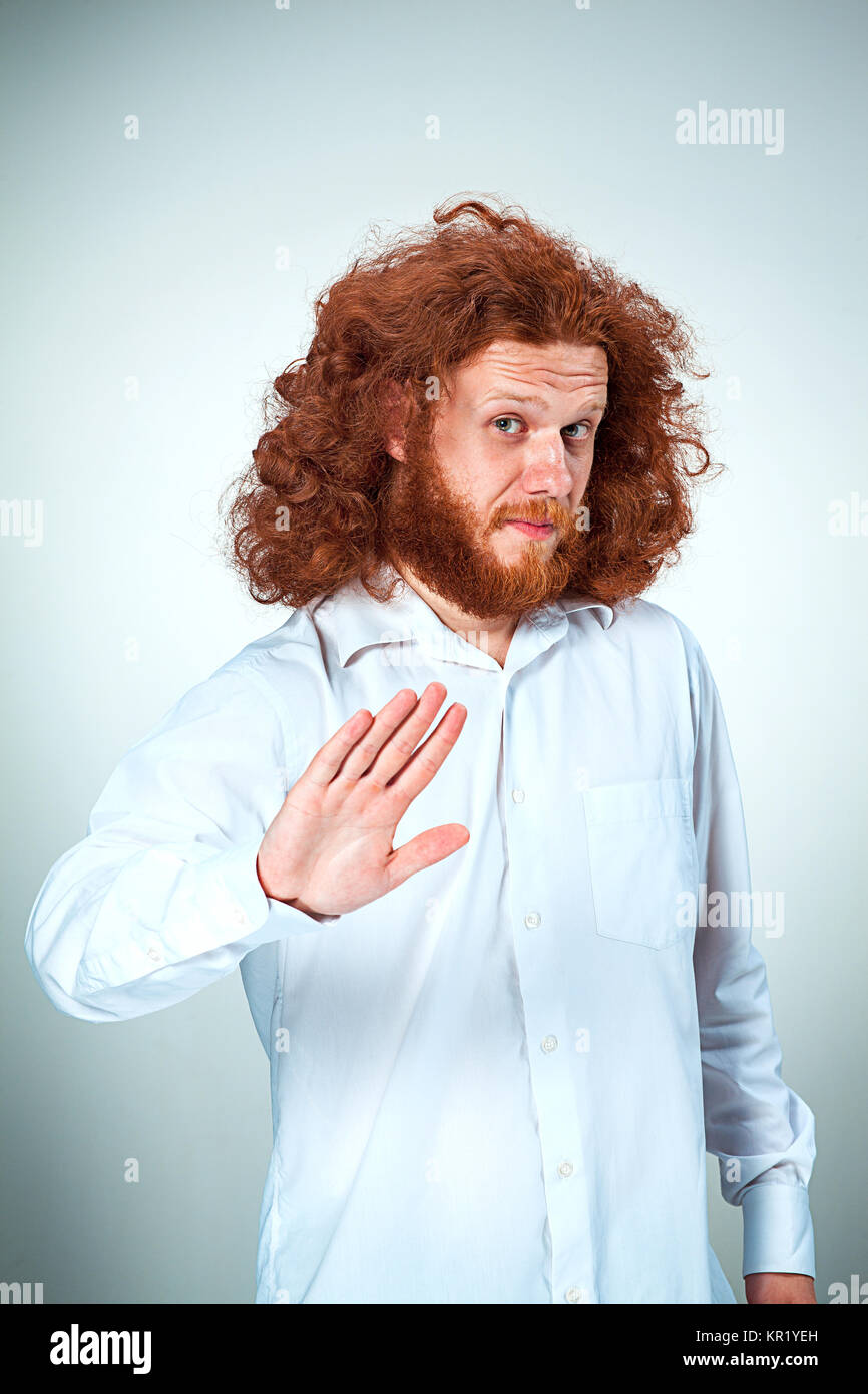 The portrait of disgusted man Stock Photo - Alamy