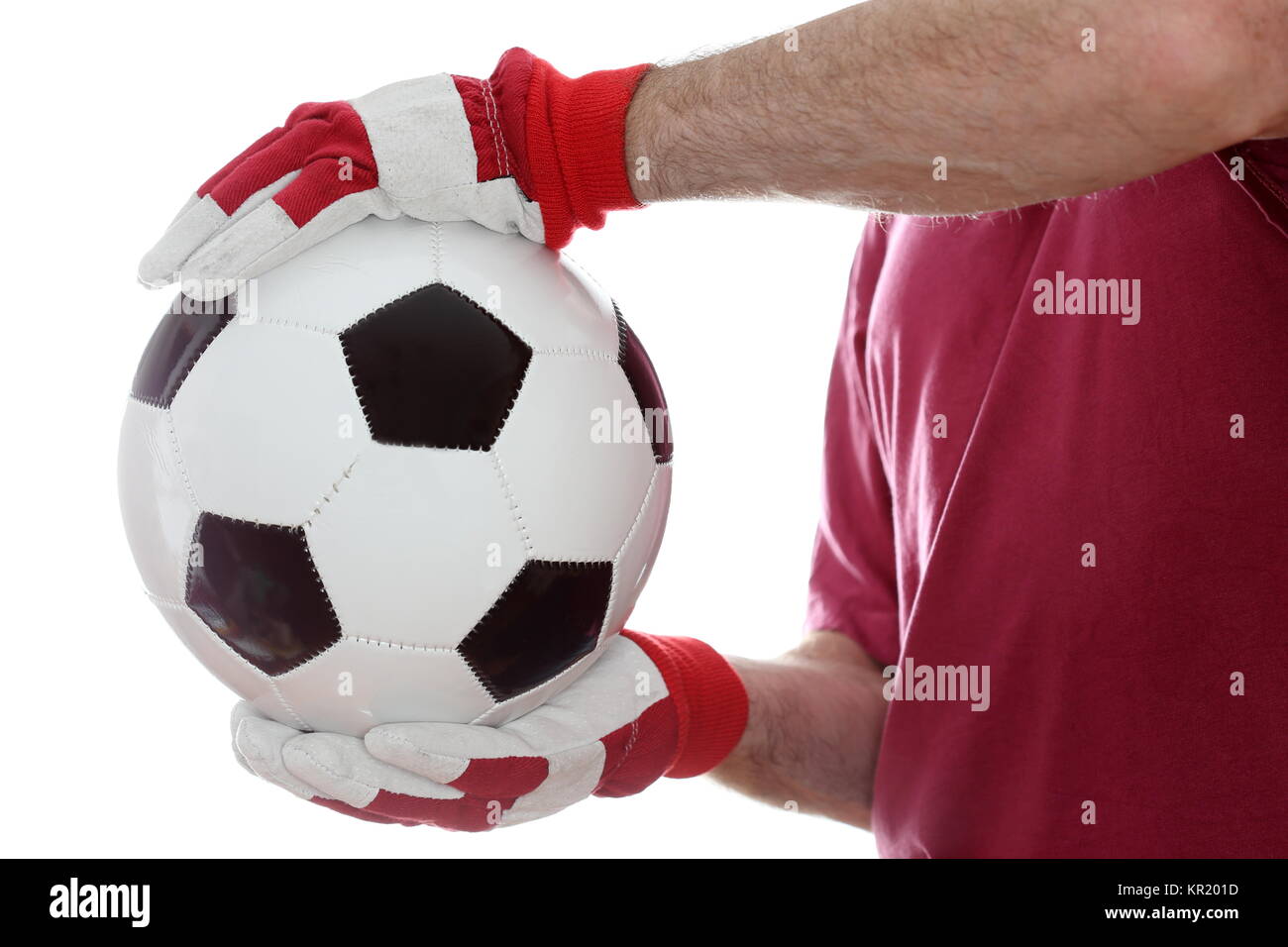 soccer player holding ball Stock Photo - Alamy