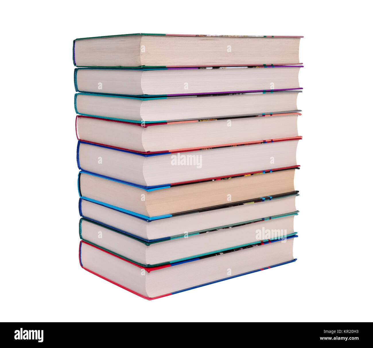 Stack of books on a white background Stock Photo - Alamy