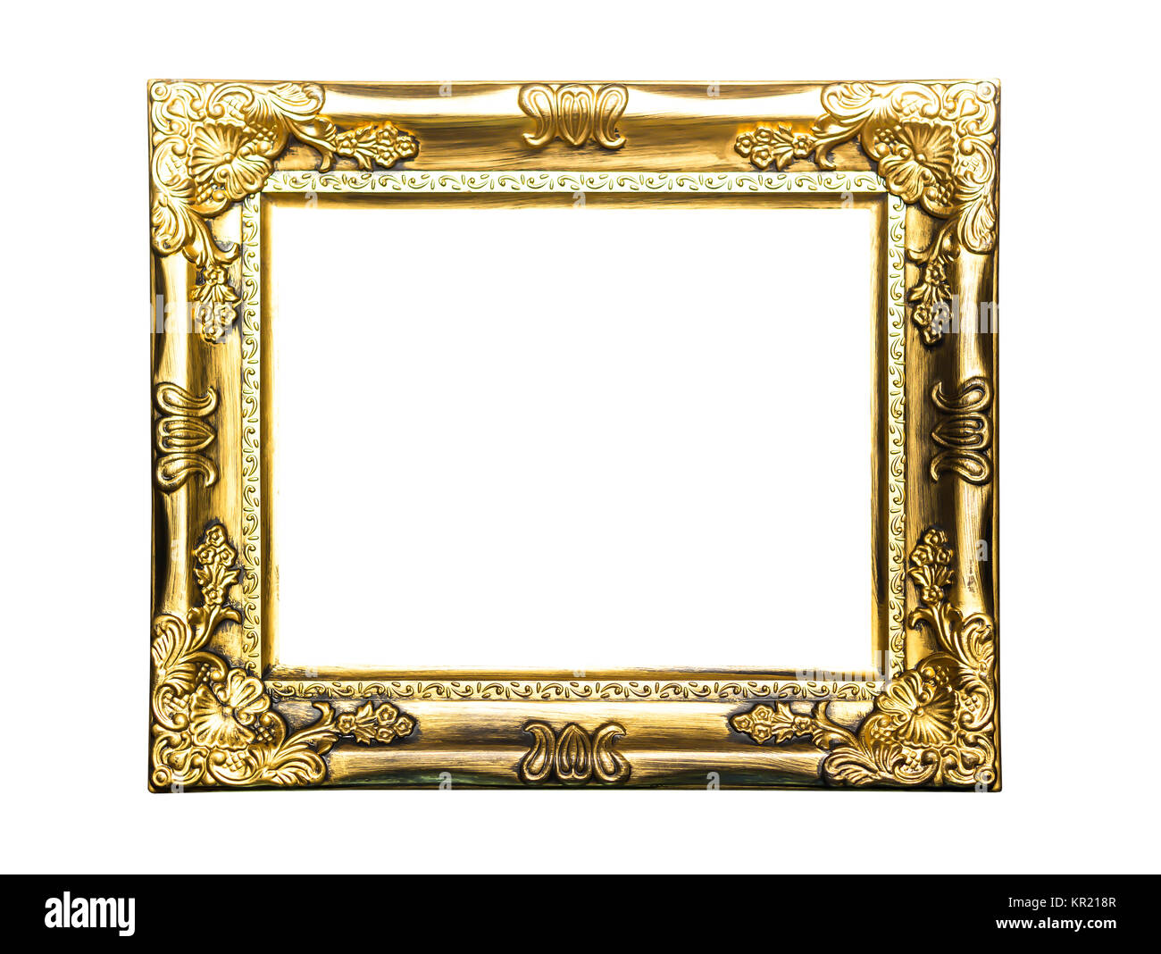 Golden classic frame isolated Stock Photo - Alamy