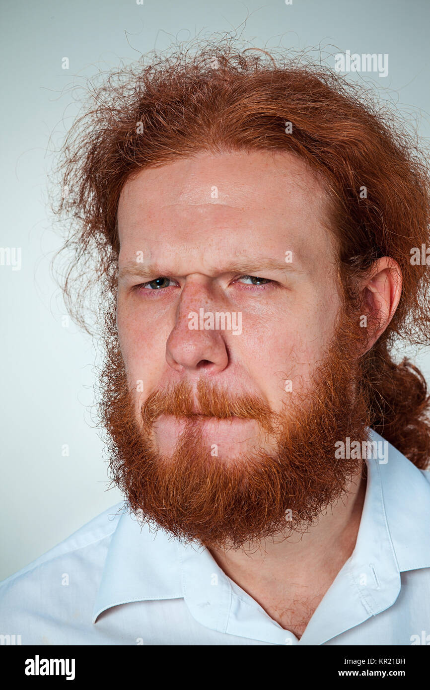 The portrait of disgusted man Stock Photo - Alamy